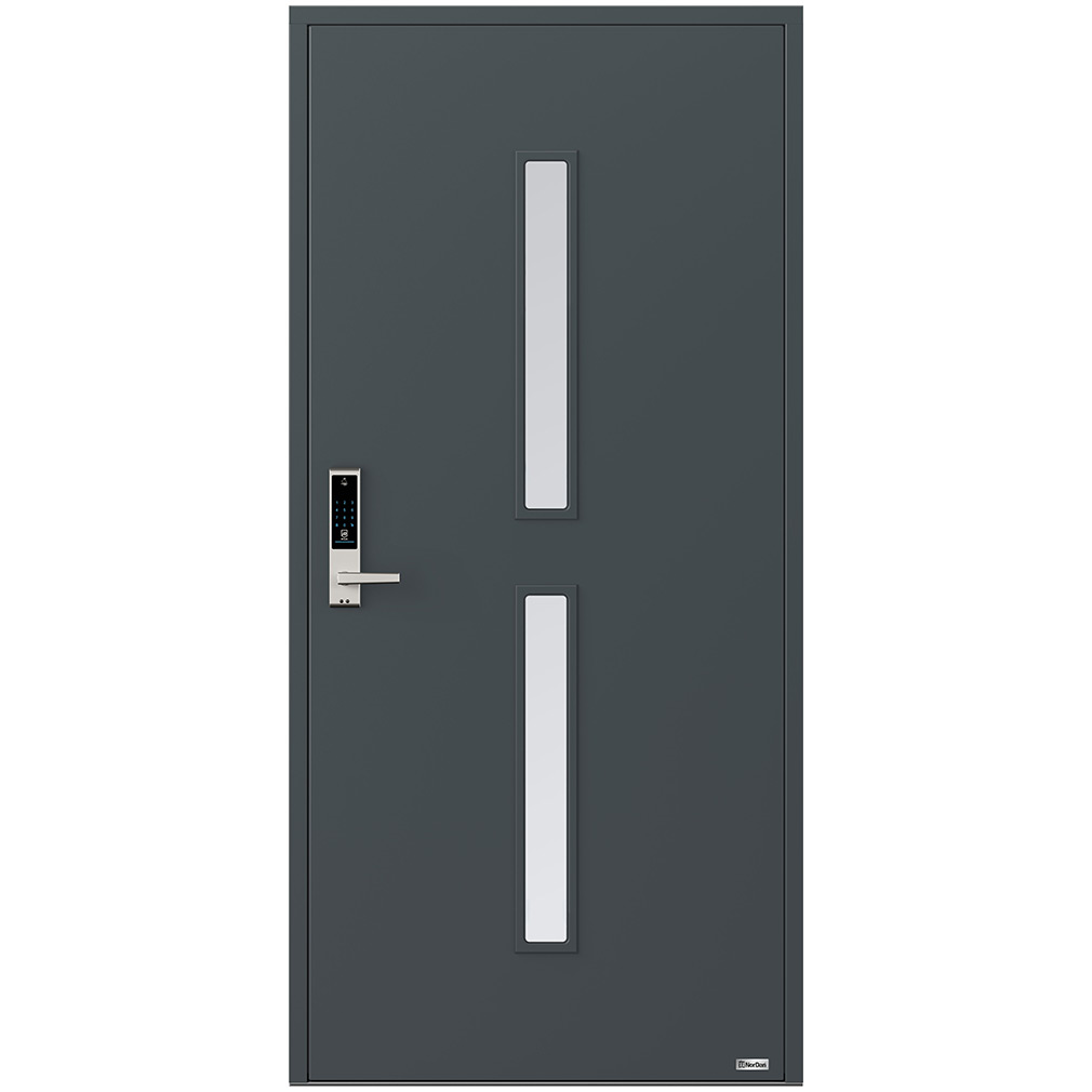 Ytterdør NorDan Rena 2 BxH: 100x200 cm, Venstre, Grå NCS RAL 7016 - 57836342_RAL 7016_ID