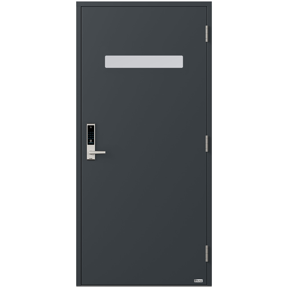 Ytterdør NorDan Trysil Design BxH: 100x210 cm, Høyre, Grå NCS RAL 7016 - 57837080_RAL 7016_ID