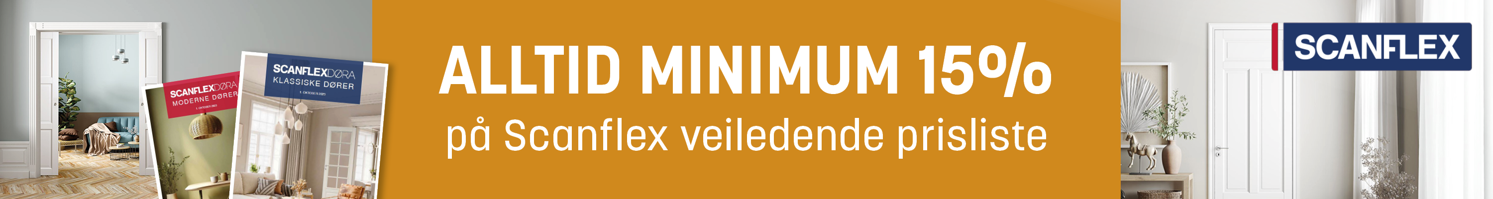 Innerdør Scanflex Skjold Furu Klarglass BxH: 80x210 (dørbladmål: 72 ...