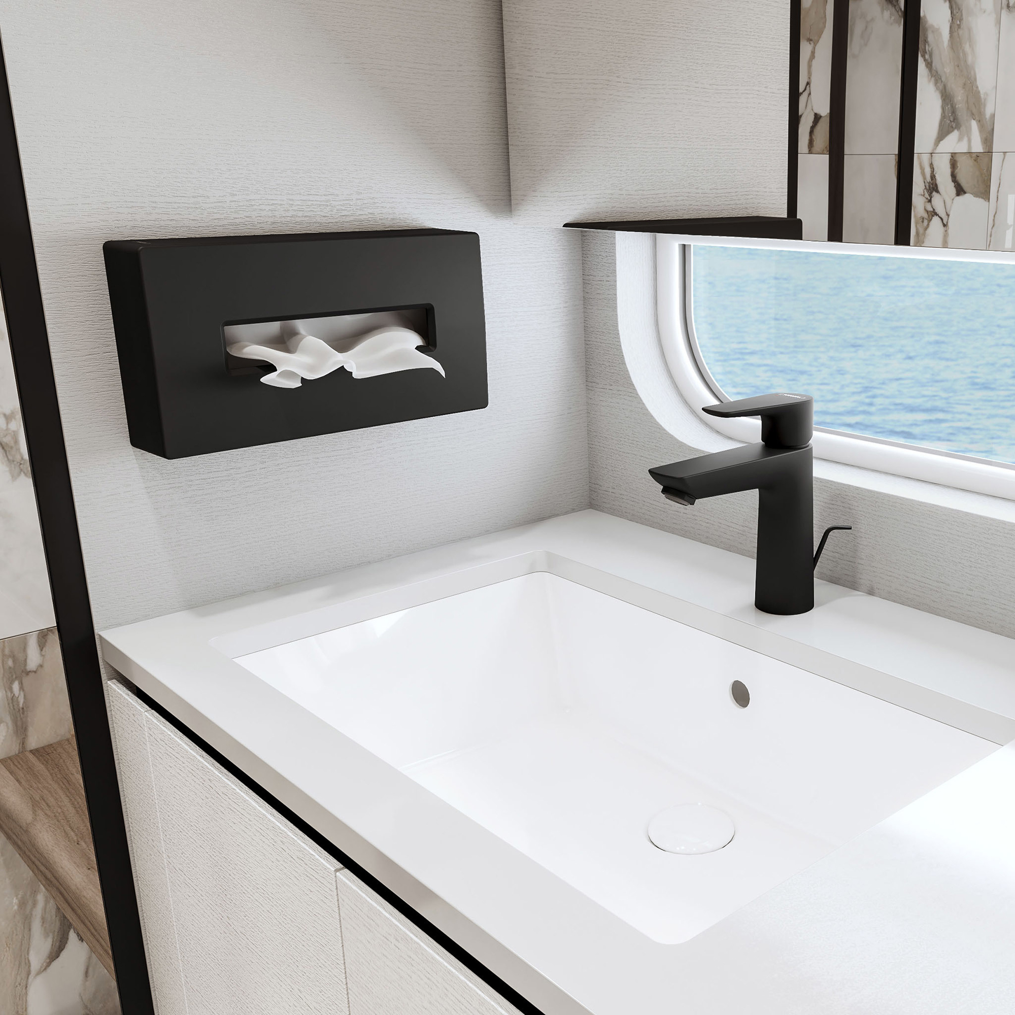 Dispenser Hansgrohe AddStoris for Tørkepapir Sort Matt - 41774670