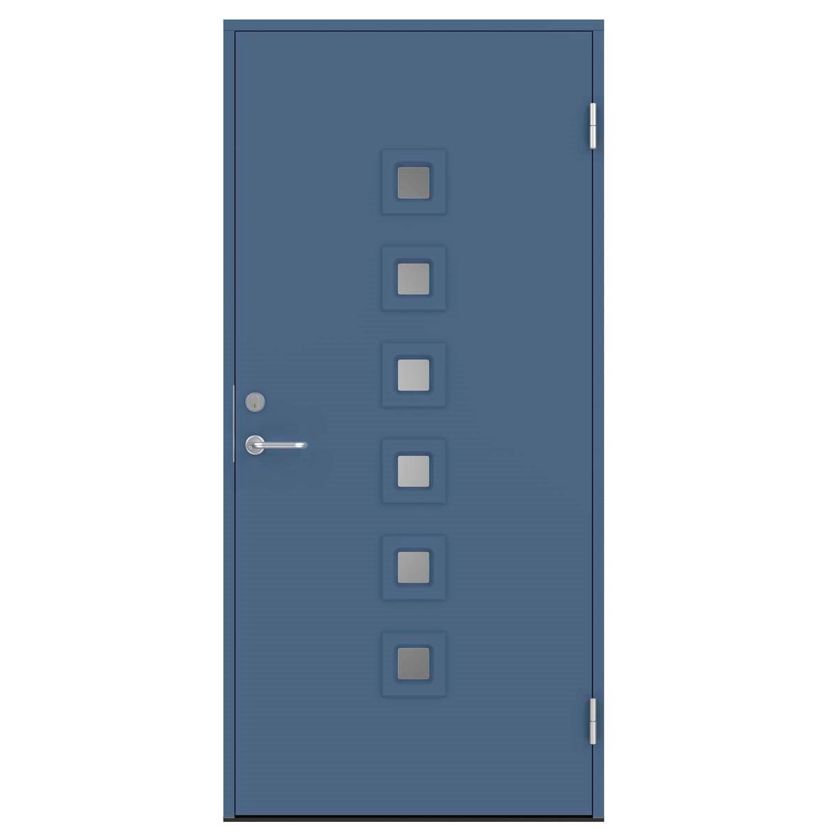 Ytterdør Swedoor C7060 BxH: 100x210 cm, Høyre, NCS S-5020-R90B, Blå ...