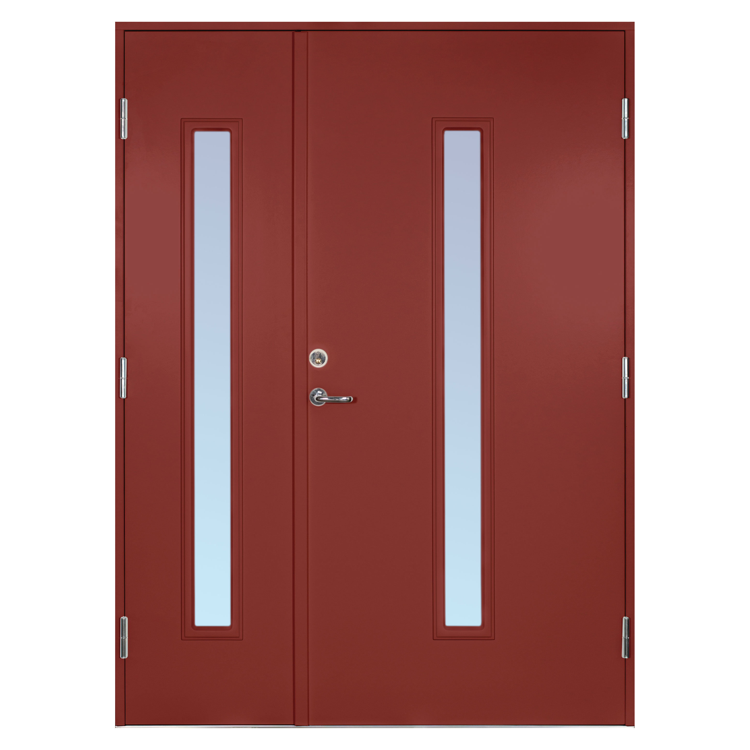 Ytterdør Scandidoor Torp med Sidefelt BxH: 140x200 cm, Rød, Venstre ...