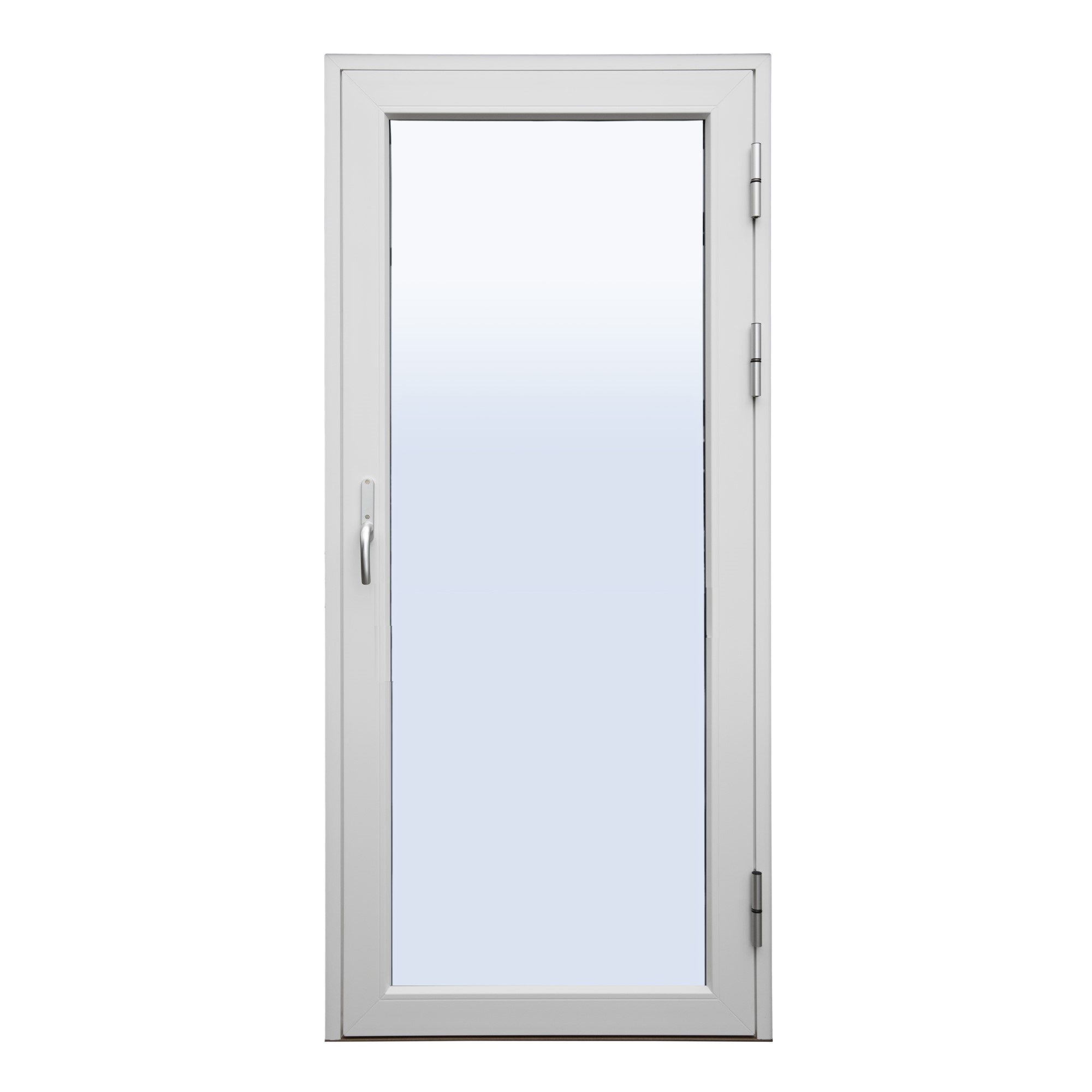 Balkongdør H-vinduet+ PVC BxH: 80x210, 3-lags glass, Brystning 13 cm ...