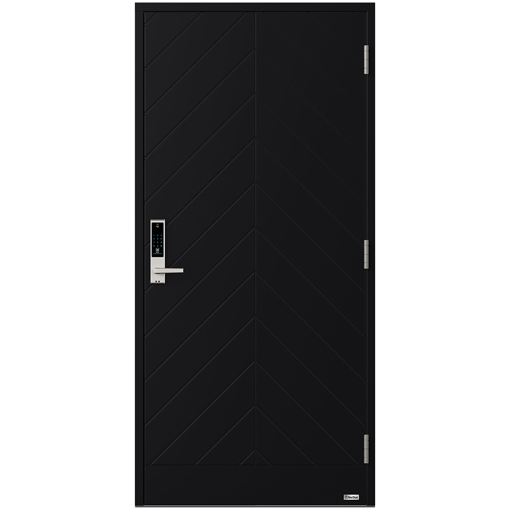 Ytterdør NorDan Fiskene 911 BxH: 100x200 Venstre, Svart RAL 9005 ...
