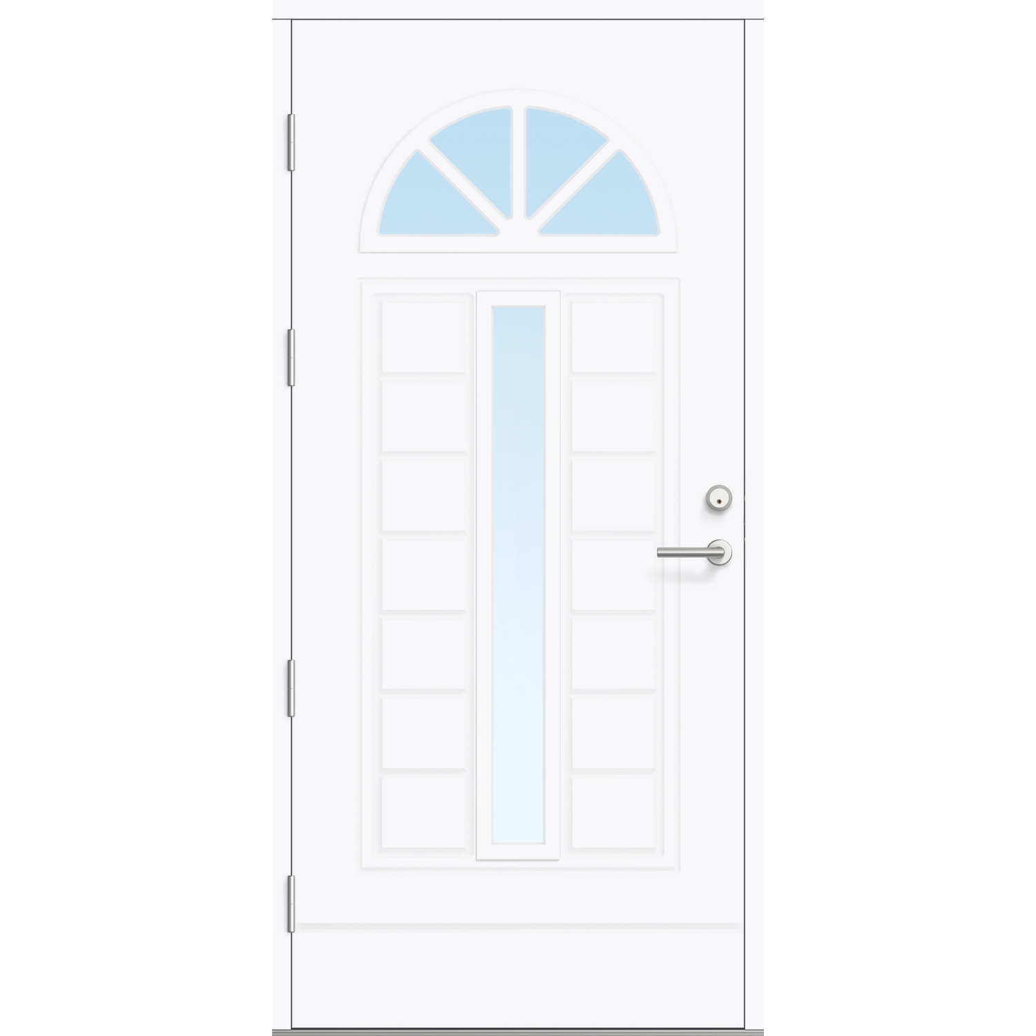 Ytterdør Bygg1 Fjell 13 Klarglass BxH: 80x210 cm, Venstre, NCS S-0500-N ...