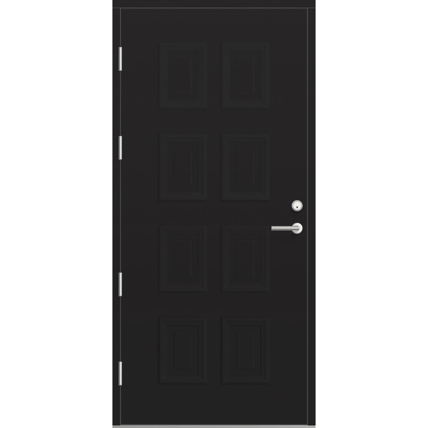 Ytterdør Bygg1 Fjord 01 BxH: 80x200 cm, Høyre, NCS S-8500-N, Dempet ...