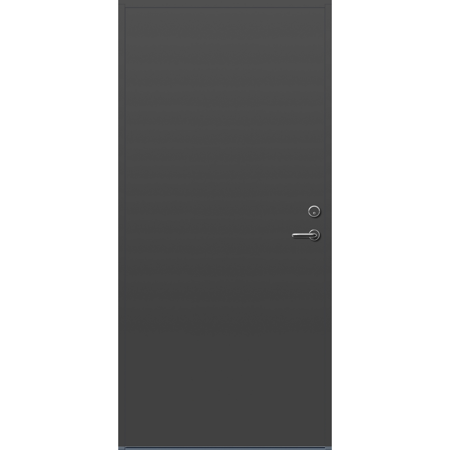 Ytterdør Bygg1 Forus 10 BxH: 90x200 cm, Venstre, NCS S-7500-N, Mørk Grå ...