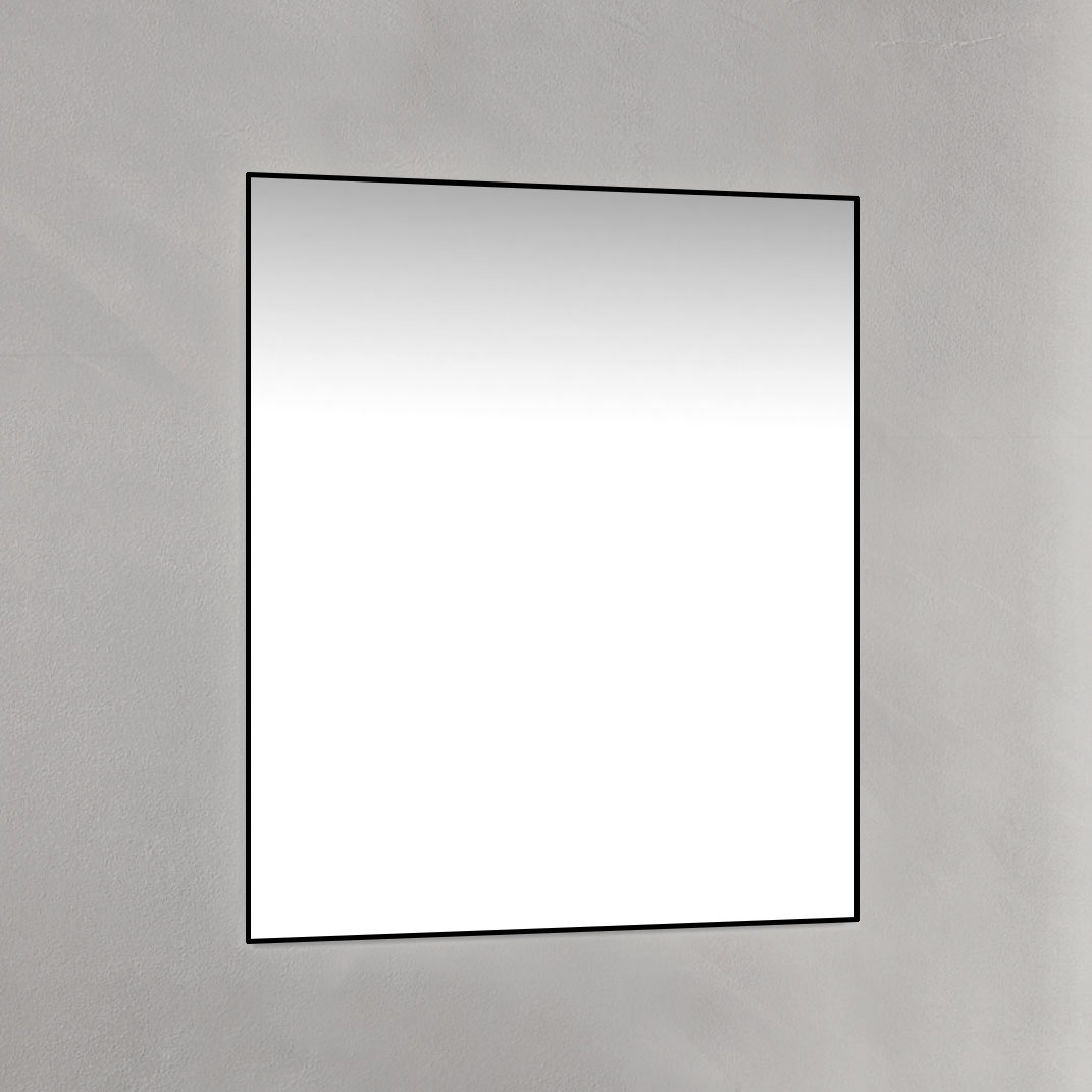 Speil Macro Design Crown med Ramme Bredde: 600 mm, Mattsort - IP6070SR