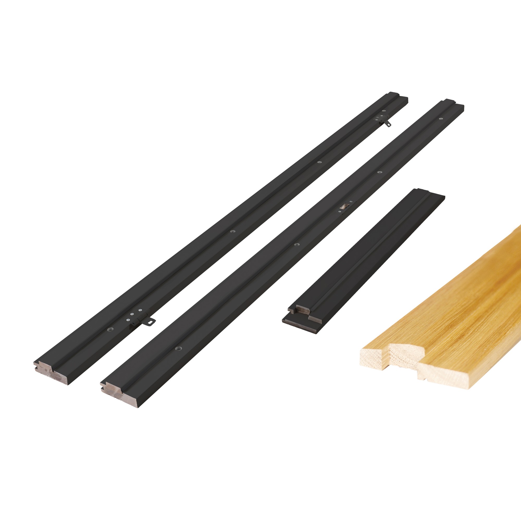 Karmsett Bygg1 Dempet Sort med Dempelist BxH: 90x190 cm, 122 mm m/demp ...