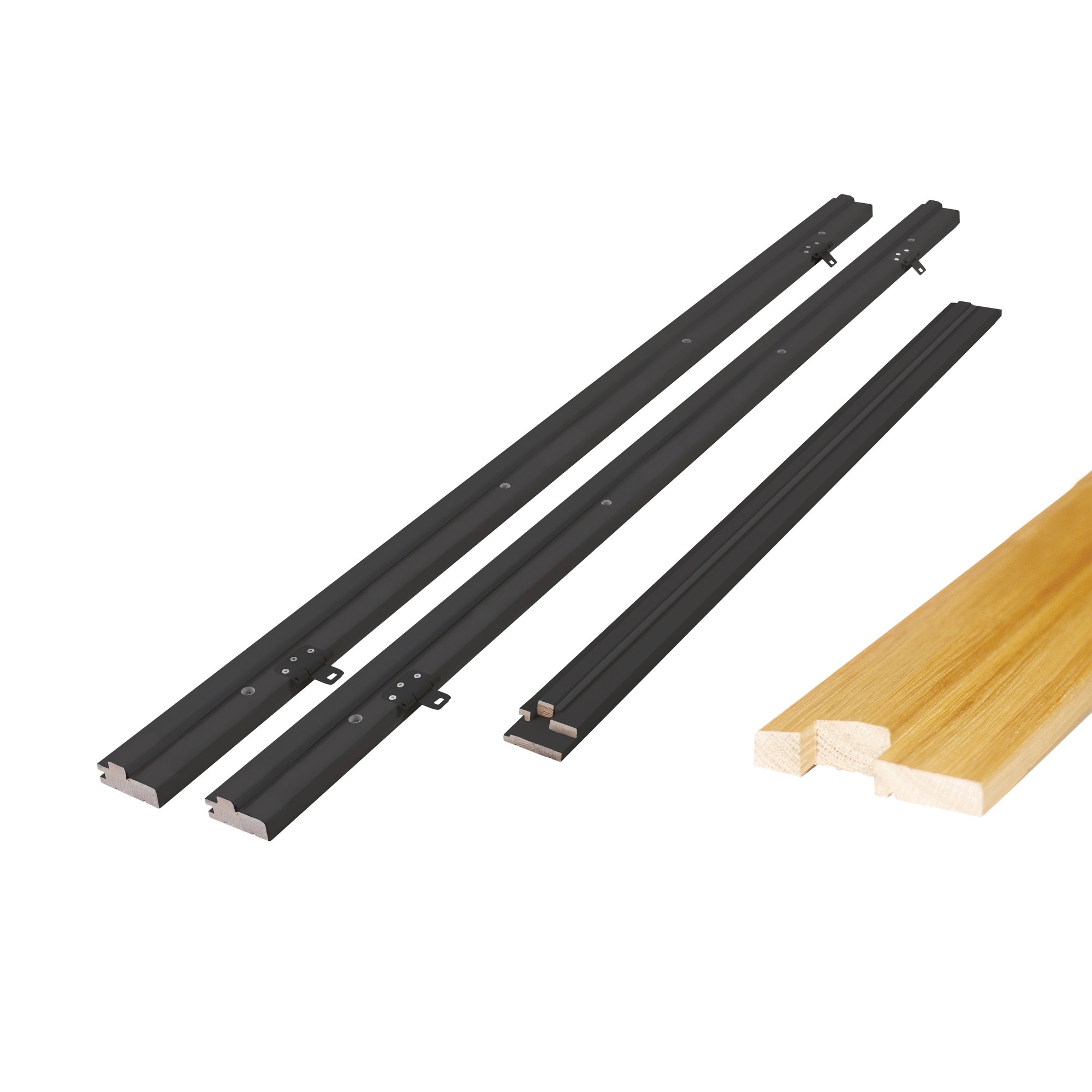 Karmsett Bygg1 Dempet Sort med Dempelist BxH: 120x210 cm, 92 mm m/demp ...