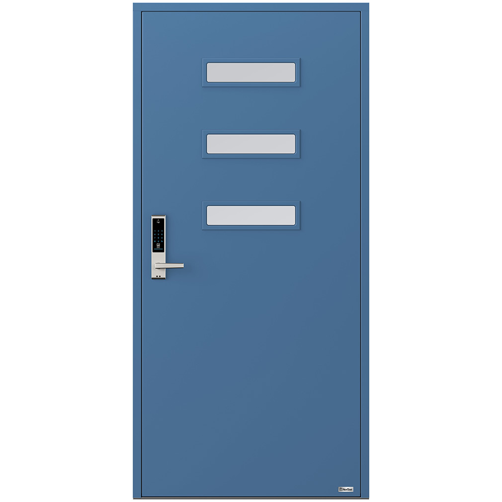 Ytterdør NorDan Alta BxH: 110x200 cm, Venstre, Blå NCS RAL 5007 ...
