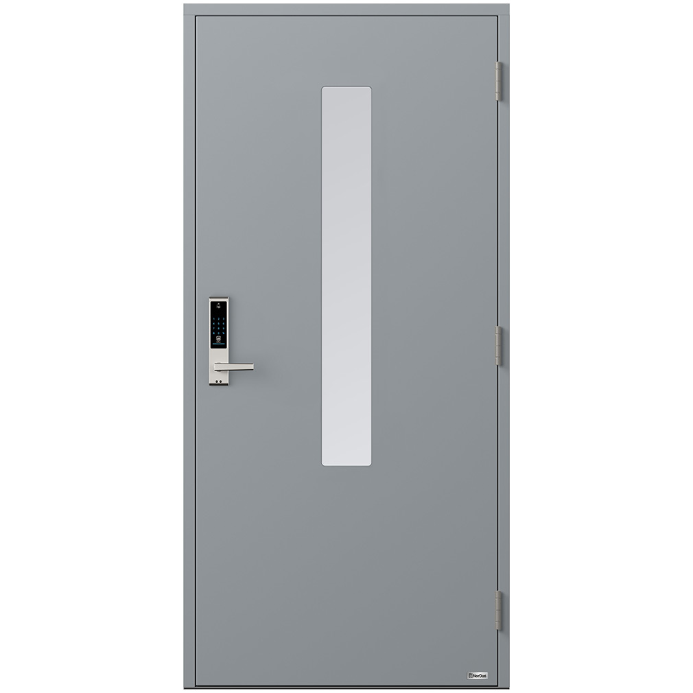 Ytterdør NorDan Pasvik Design BxH: 110x210 cm, Venstre, Grå NCS RAL ...