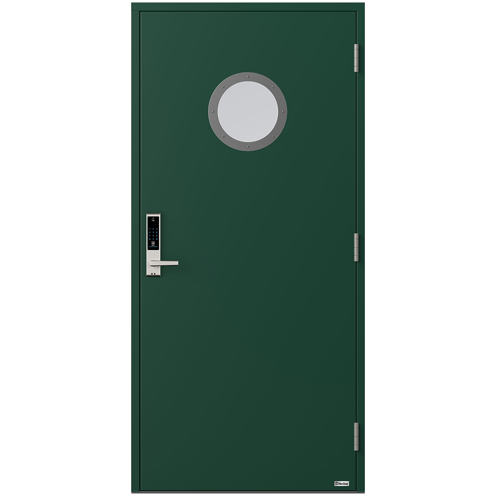 Ytterdør NorDan Neo 861G BxH: 100x200 cm, Høyre, Grønn RAL 6005 ...