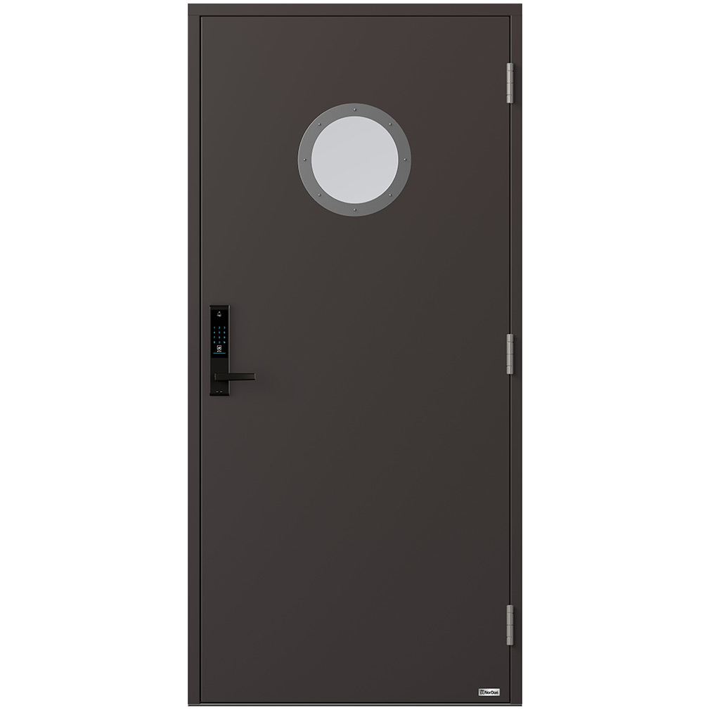 Ytterdør NorDan Neo 861G BxH: 90x200 cm, Høyre, Gråbrun RAL 8019 ...