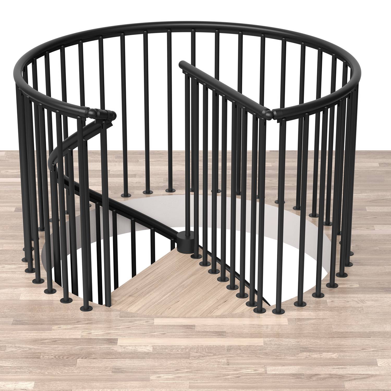 Rekkverk Dolle Spiral Classic Rund Svart, D: 1600 mm - 5092705-0100