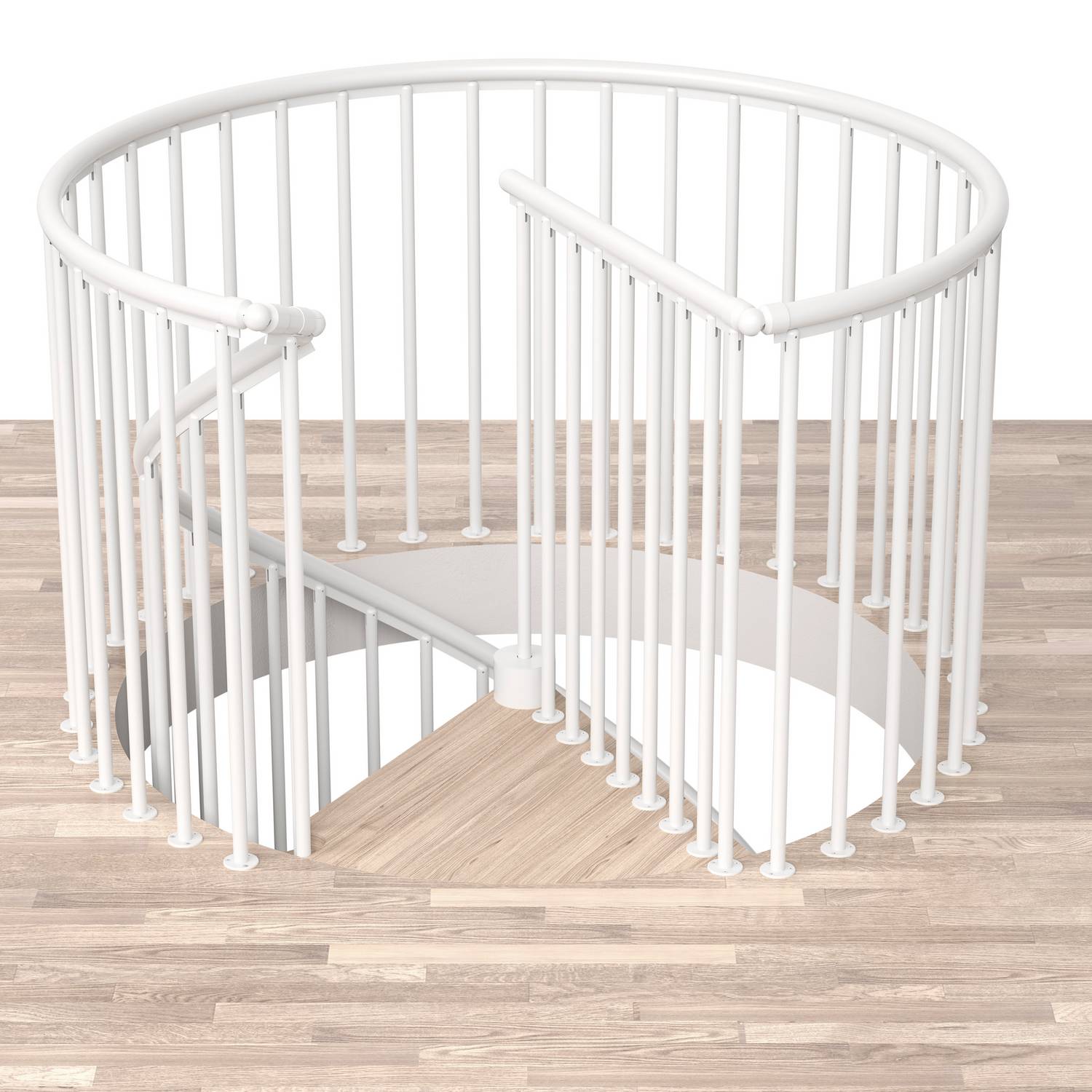 Rekkverk Dolle Spiral Classic Rund Hvit, D: 1600 mm - 5092703-0100