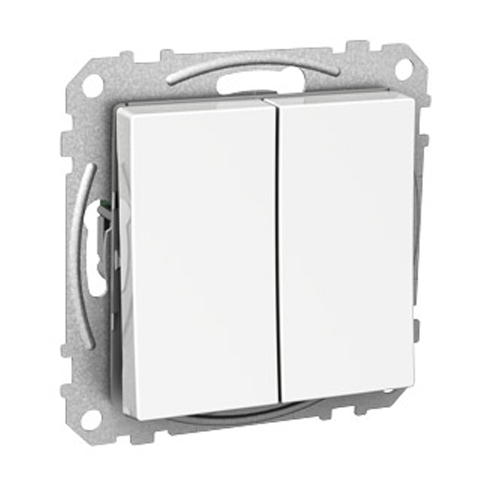 Strømbryter Schneider Electric Exxact Kron Innfelt Hvit - WDE002116