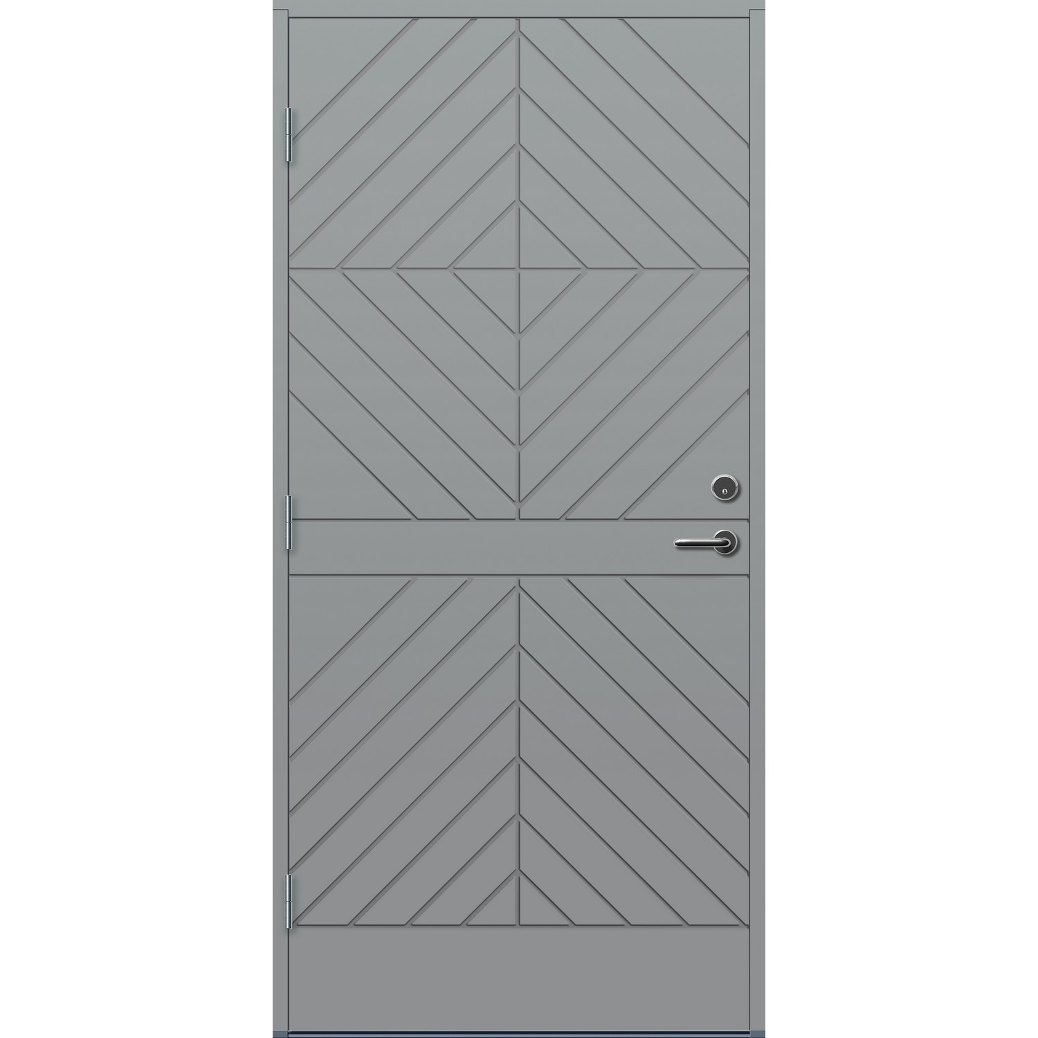 Ytterdør Bygg1 Tinn BxH: 90 x 200 Venstre, NCS S-3502-B, Lys Grå ...