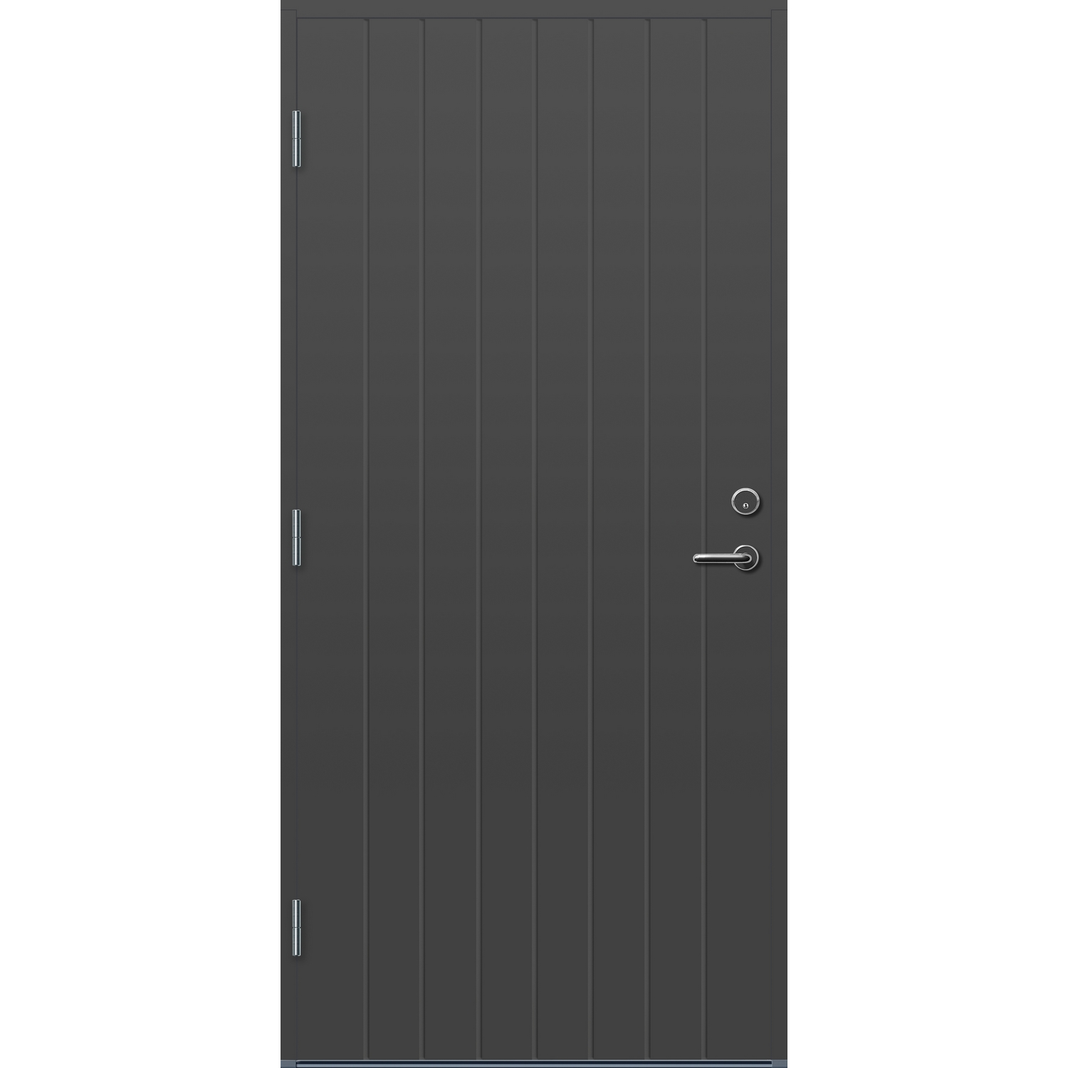 Ytterdør Bygg1 Bodø BxH 90x200 Venstre, NCS S-7500-N, Mørk Grå ...