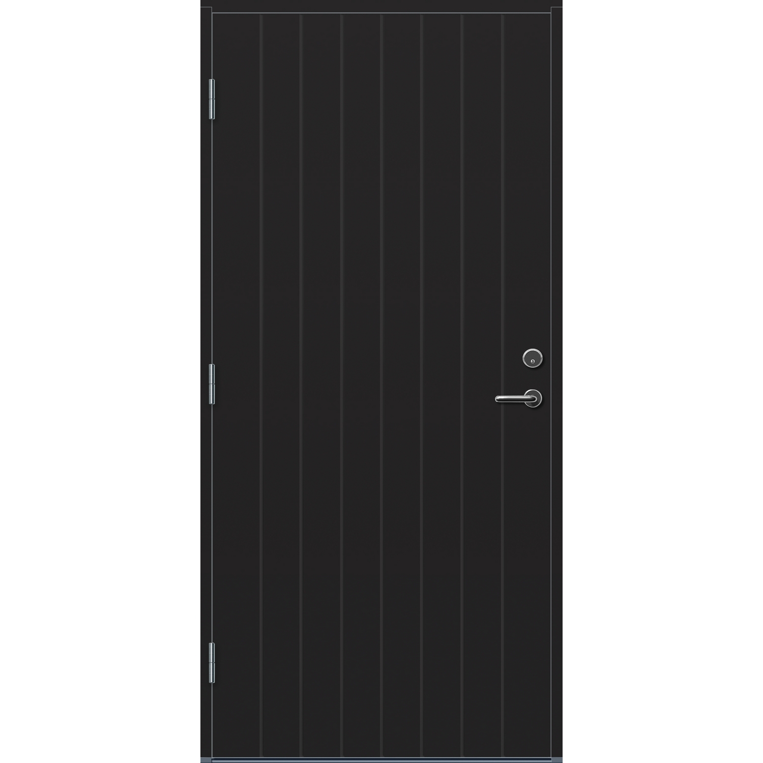 Ytterdør Bygg1 Bodø BxH 80x190 Venstre, NCS S-8500-N, Dempet Sort ...