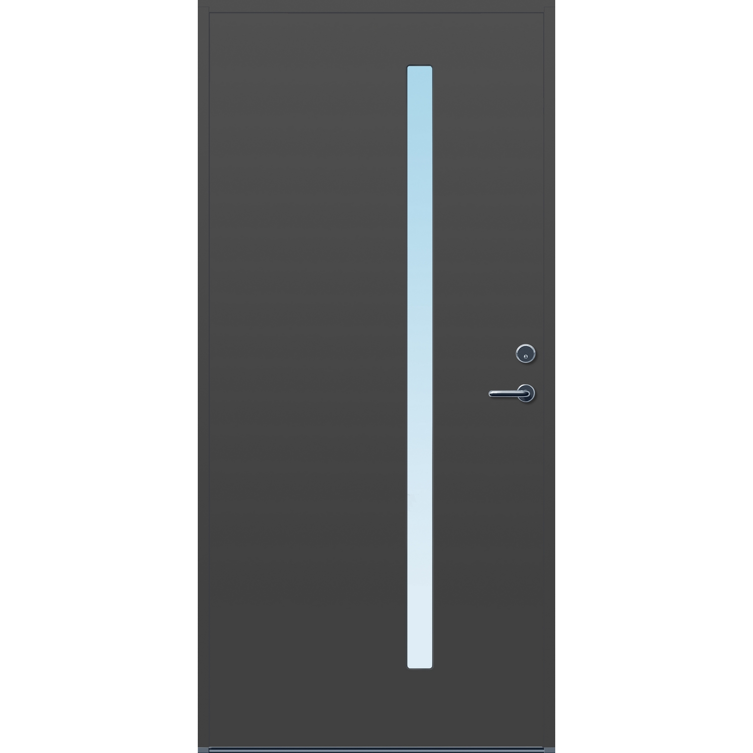 Ytterdør Bygg1 Forus 01 Klarglass BxH: 80x190 cm, Venstre, NCS S-7500-N ...