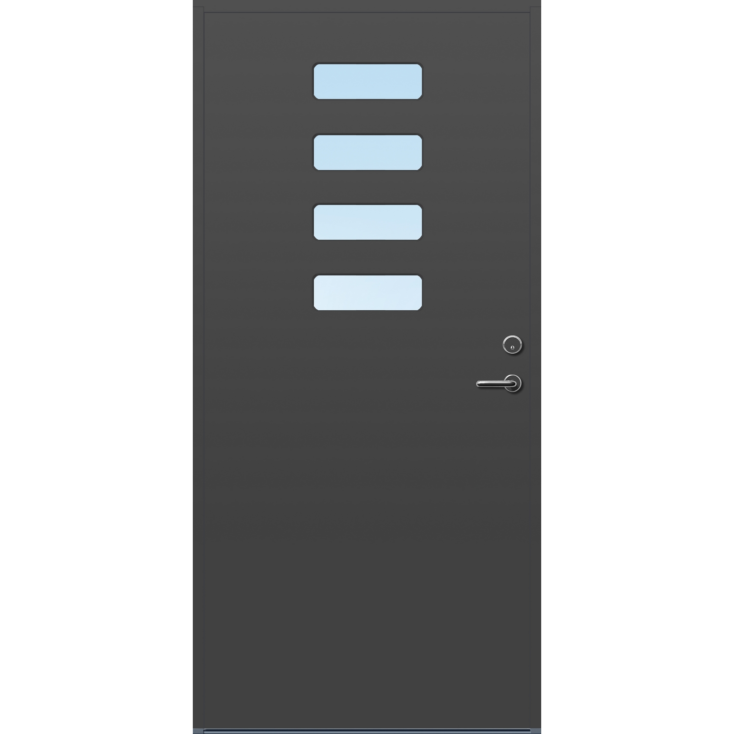 Ytterdør Bygg1 Forus 08 Klarglass BxH: 100x200 cm, Venstre, NCS S-7500 ...