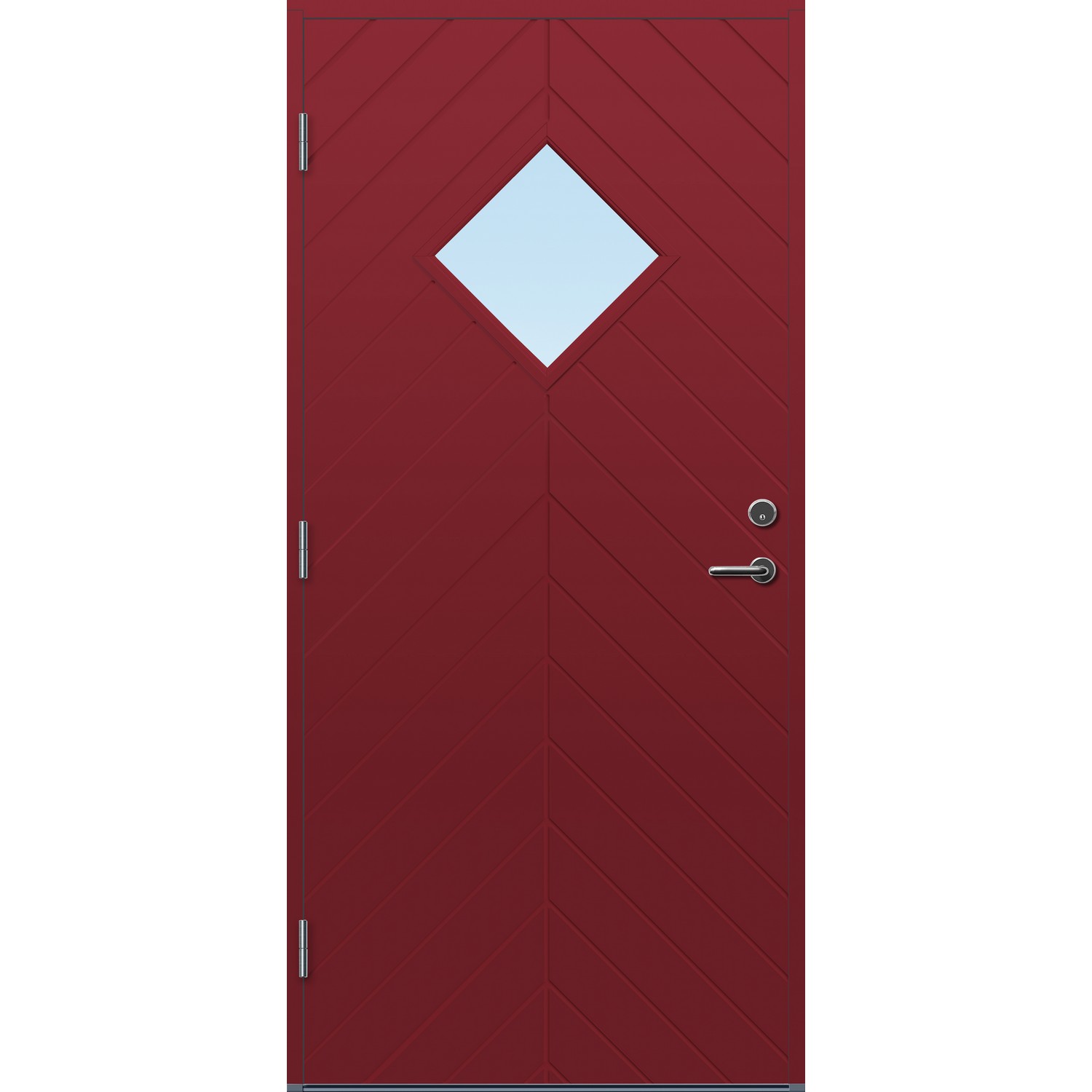 Ytterdør Bygg1 Geilo Klarglass BxH: 80x210 Venstre, NCS S-4050-R, Mørk ...