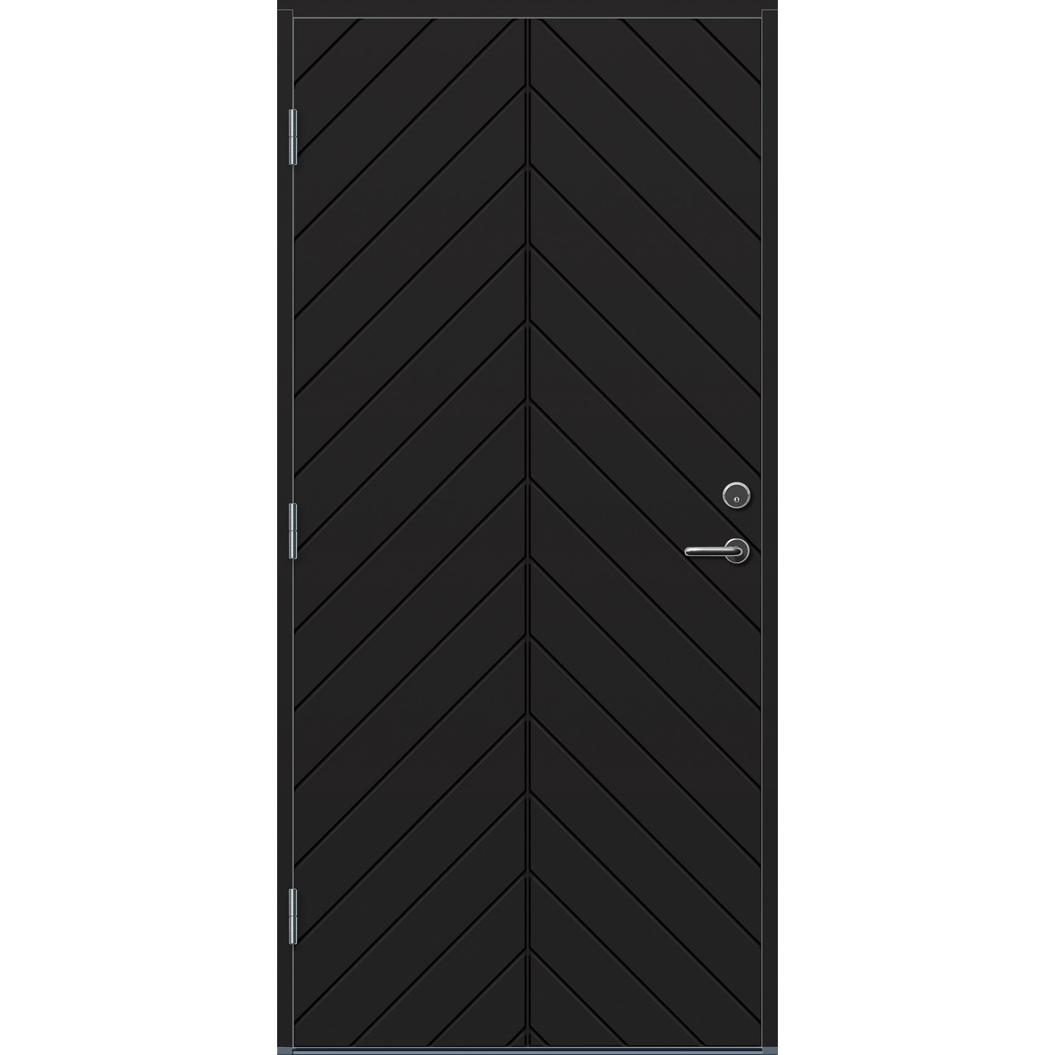 Ytterdør Bygg1 Gol BxH: 110x210 cm Venstre, NCS S-8500-N, Dempet Sort ...