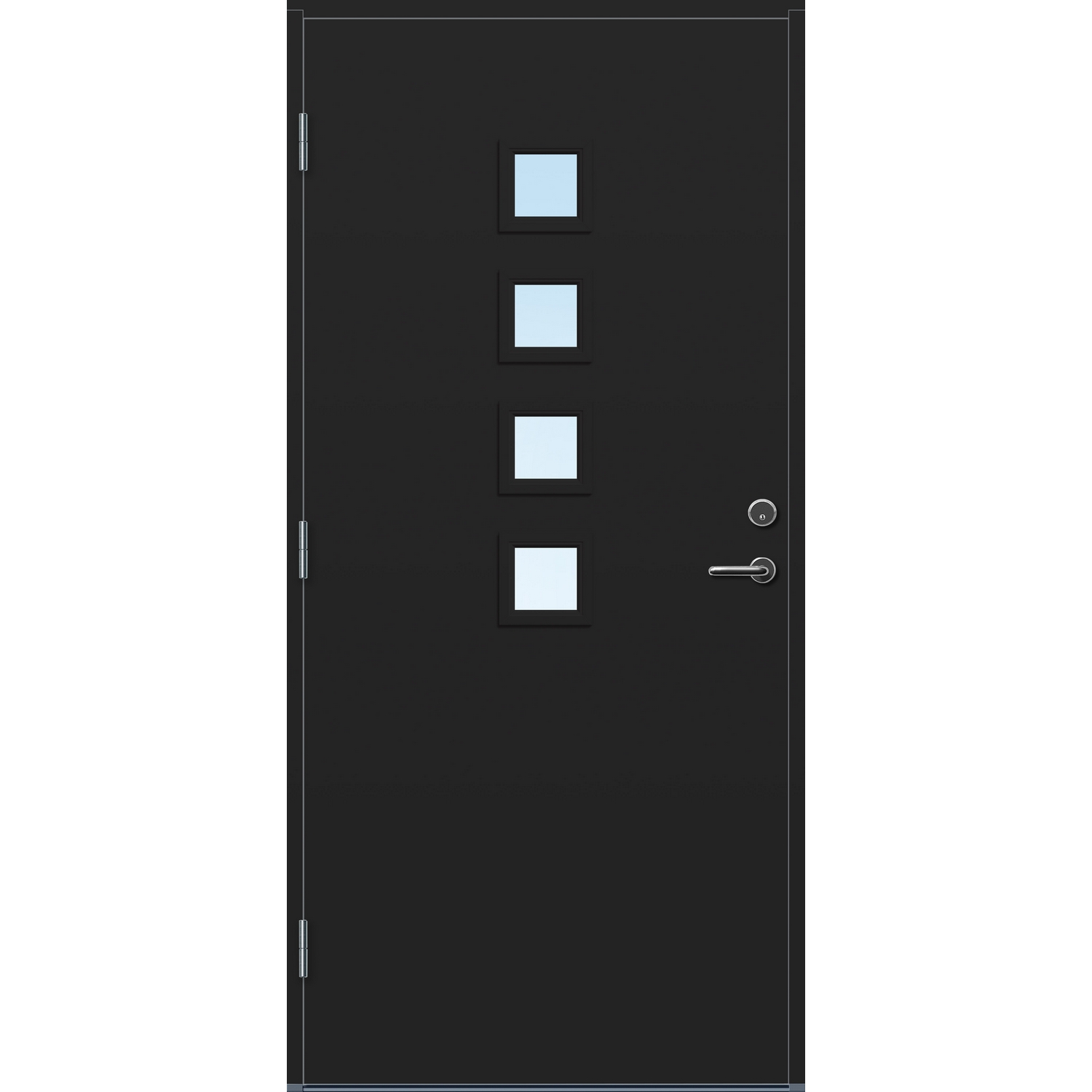 Ytterdør Bygg1 Larvik Klarglass BxH: 90x210 cm, Venstre, NCS S-8500-N ...