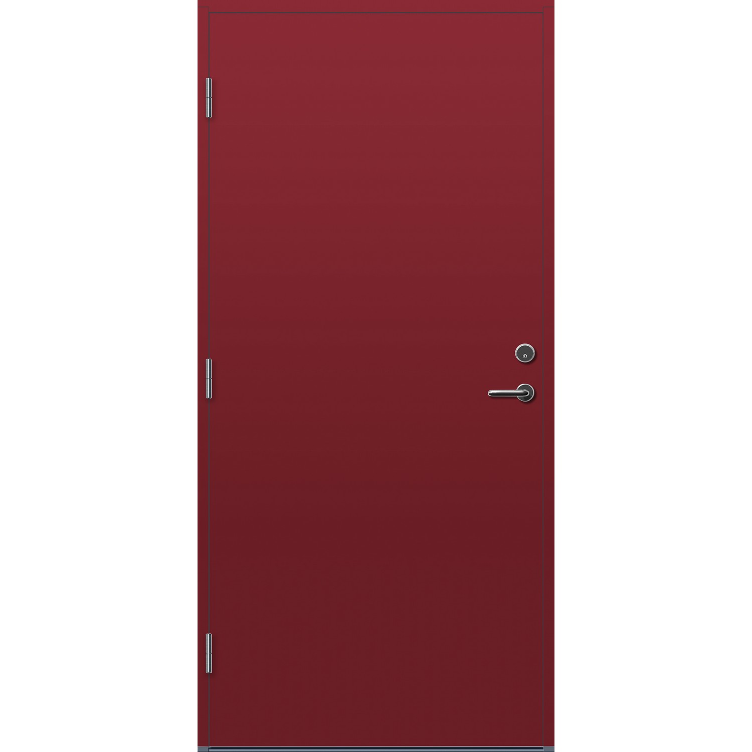 Ytterdør Bygg1 Sola BxH: 90x190 Høyre, NCS S-4050-R, Mørk Rød ...