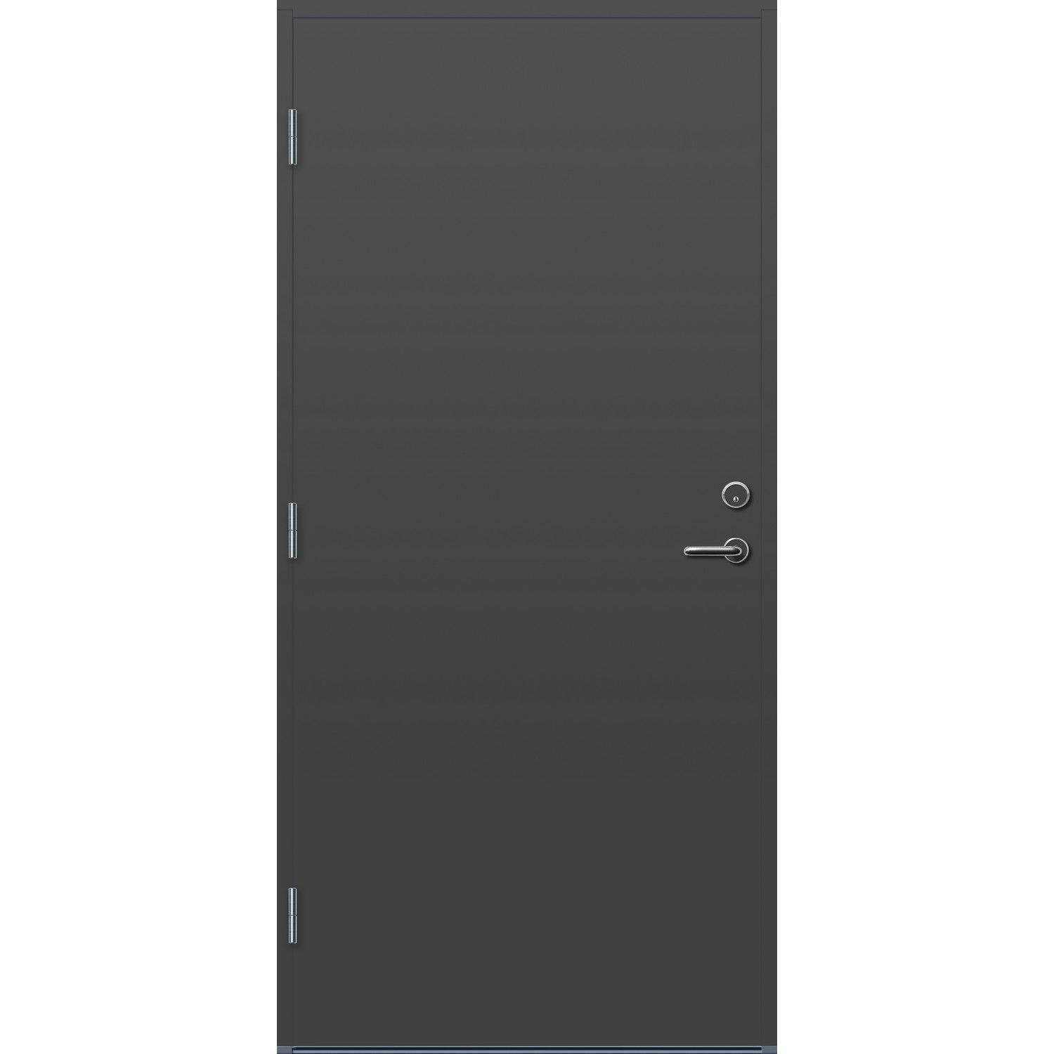 Ytterdør Bygg1 Sola BxH: 80x210 Venstre, NCS S-7500-N, Mørk Grå ...