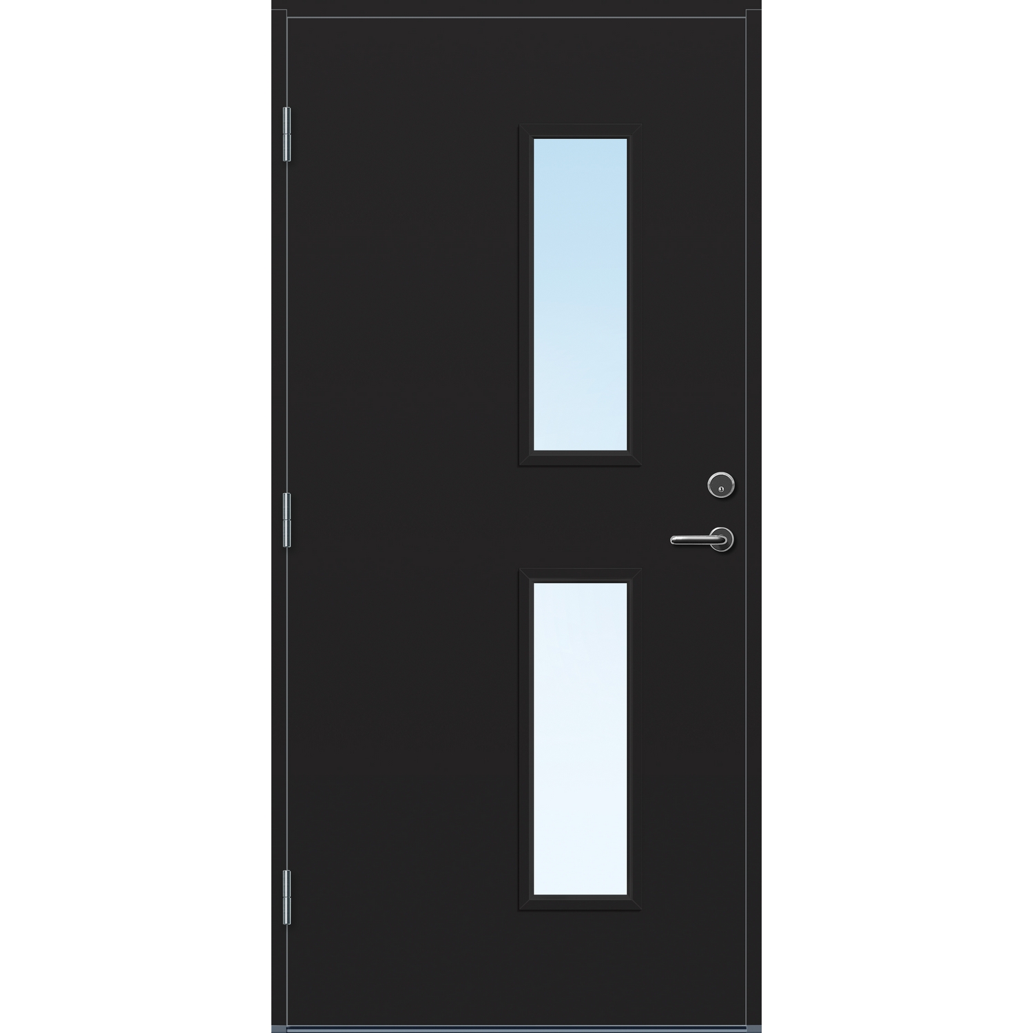 Ytterdør Bygg1 Stange BxH: 100x210 cm, Venstre, NCS S-8500-N, Dempet ...