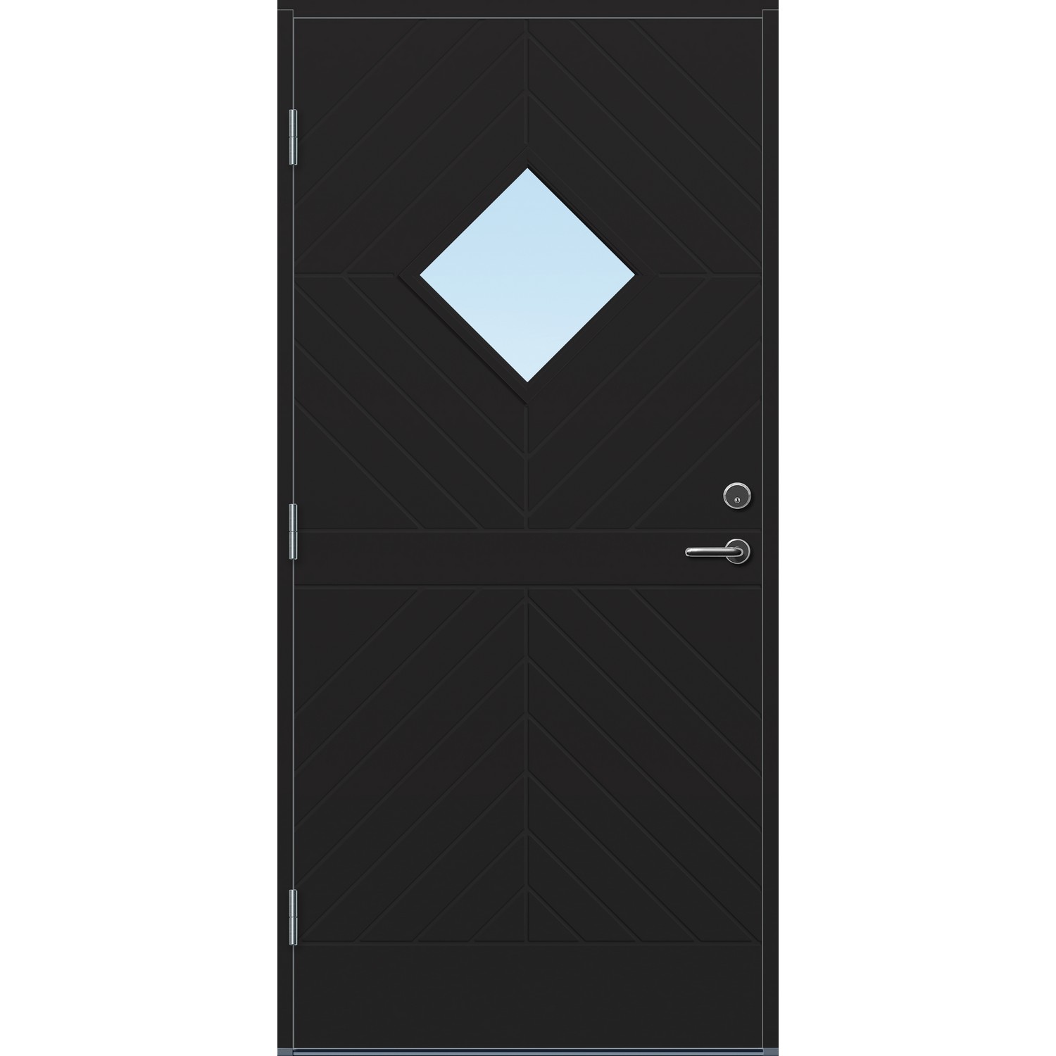 Ytterdør Bygg1 Trysil BxH: 100x200 cm - Venstre, NCS S-8500-N, Dempet ...