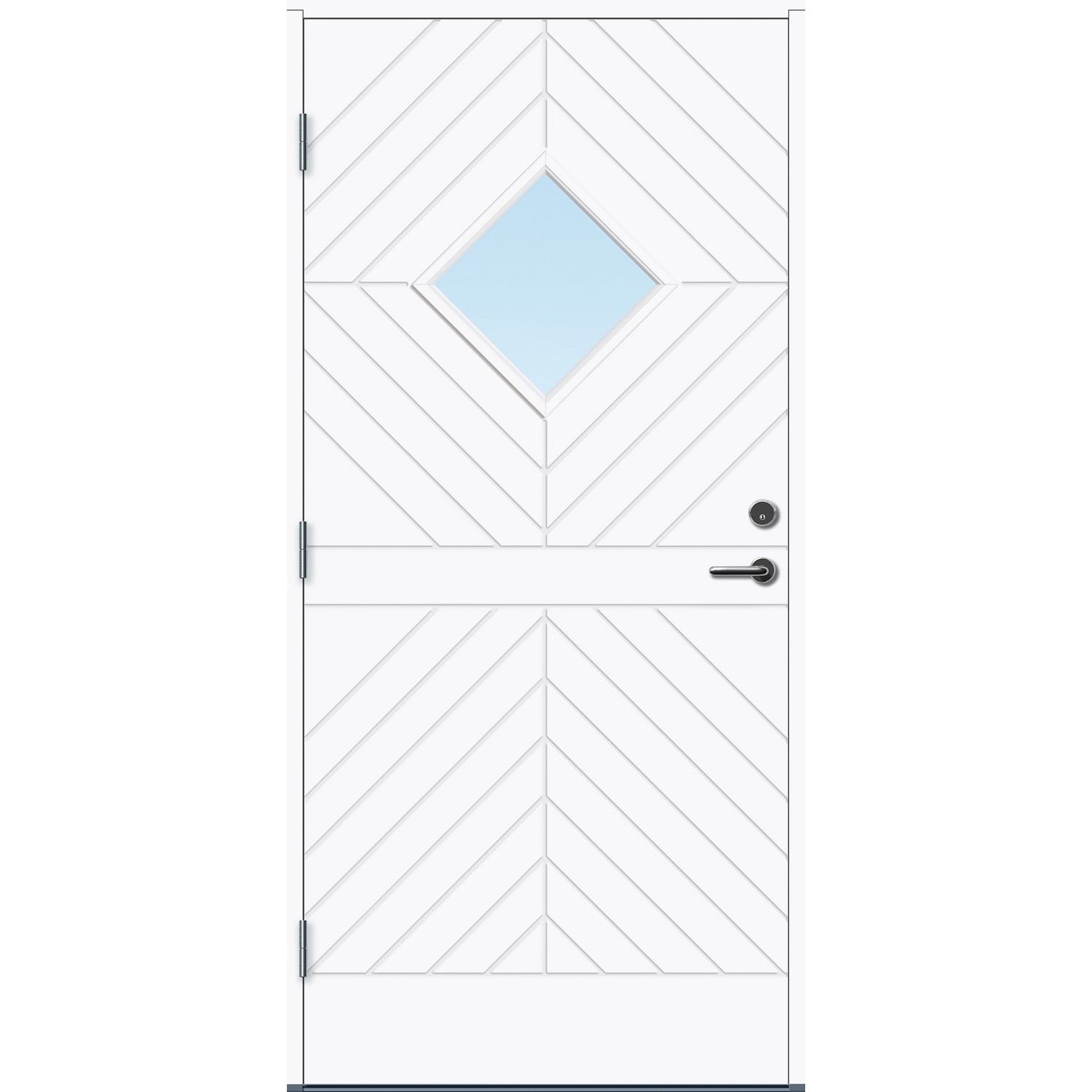 Ytterdør Bygg1 Trysil BxH 110x210 cm Venstre, NCS S-0500-N, Klassisk ...