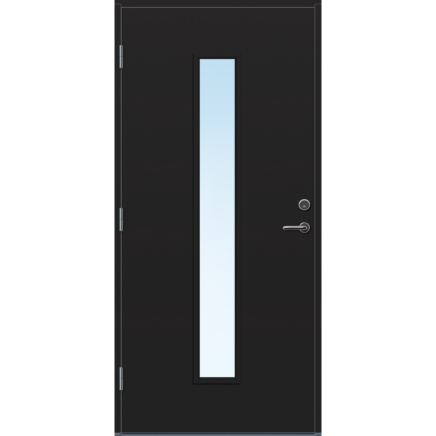 Ytterdør Bygg1 Volda Klarglass BxH: 110x210 cm, Venstre, NCS S-8500-N ...