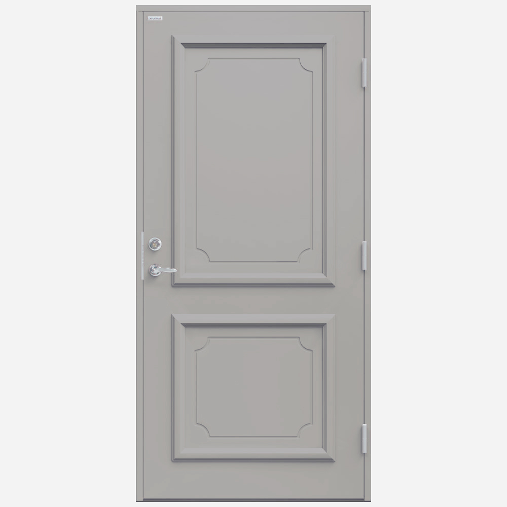 Ytterdør Diplomat Svea Tett BxH: 90x210 cm, Lysegrå S3502-Y, Venstre ...